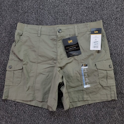 Lee Shorts Women 16 Med Green Flex To Go Cargo Stretch Relaxed Fit ...
