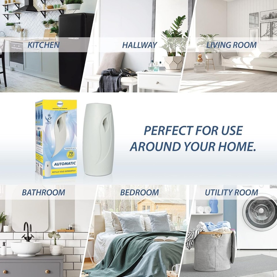Airpure Automatic Air Freshener Spray Machine 70 Day Freshness | eBay UK