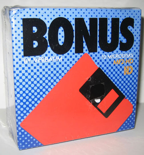 Verbatim Bonus MF2-HD Microdisks 1.44 MB 3.5" Floppy Floppies Box Of 10 ...