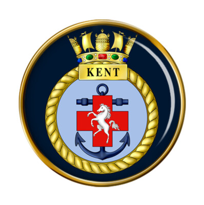 HMS Kent, Royal Navy Pin Badge | eBay UK