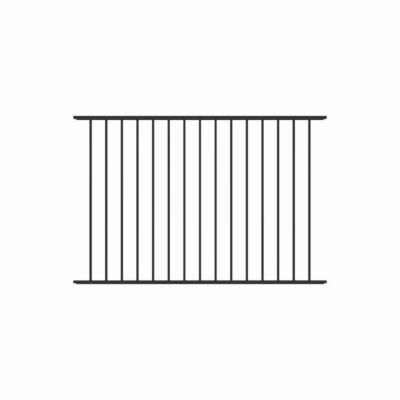 TuffBilt Pre-Assembled Aluminum Spaced Picket Fence Panel 4'Hx6' 2-Rail ...
