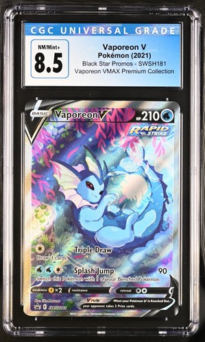 Pokémon TCG Vaporeon V Sword & Shield SWSH181 Holo Promo Promo for sale ...