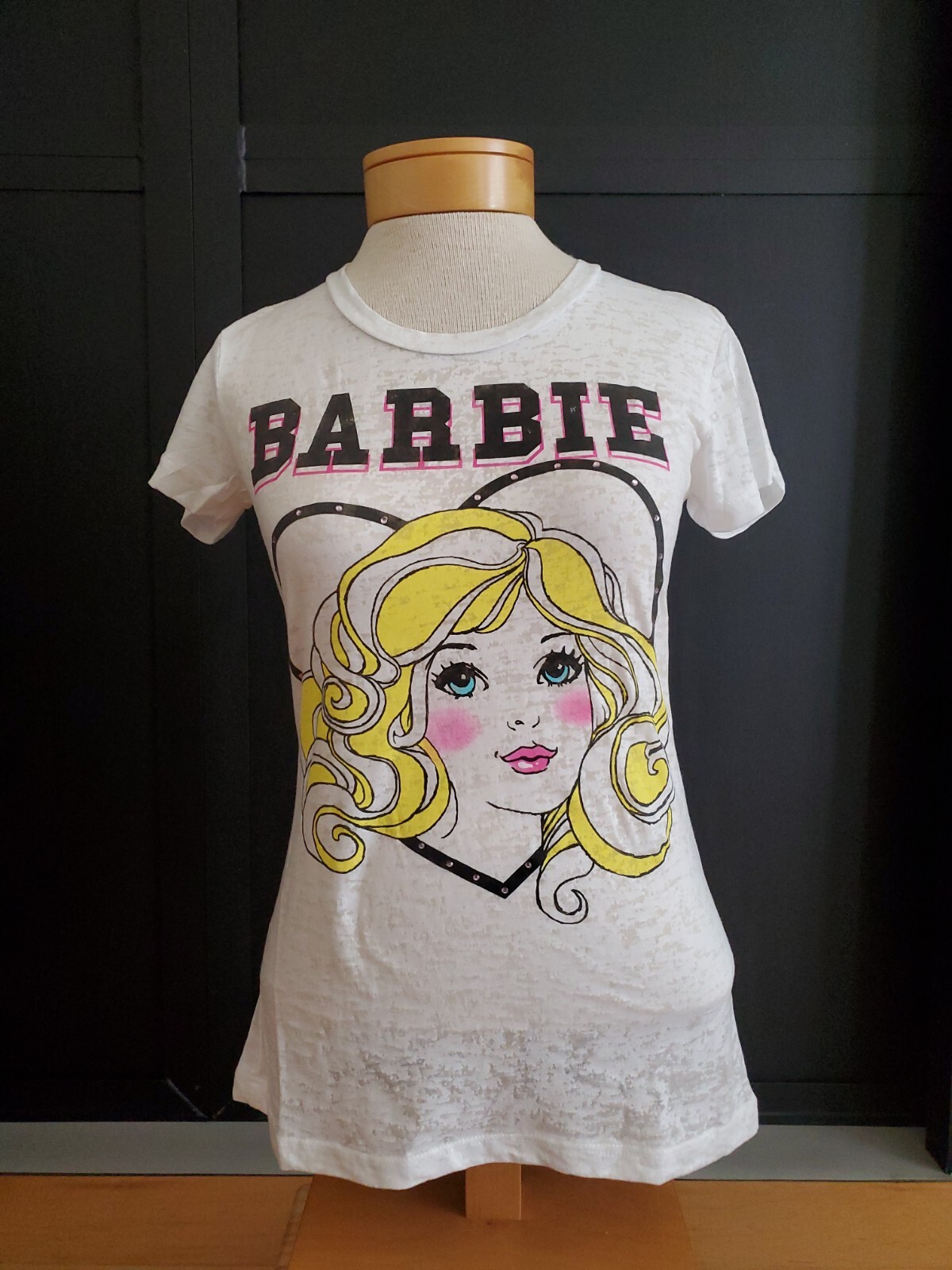 Barbie x Mighty Fine Team Barbie burn out T-Shirt *Rare* 2010 New ...