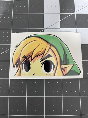 Link Legend of Zelda waterproof car peeker sticker nintendo tumbler ...