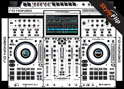 Denon Prime 4+ Skin | Color White | Protective Decal | StyleFlip Skins ...