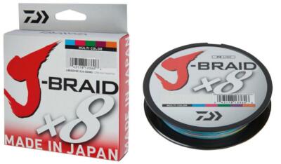 Daiwa J-Braid X8 300m Multicolour Geflochtene Schnur 8FACH Angelschnur ...