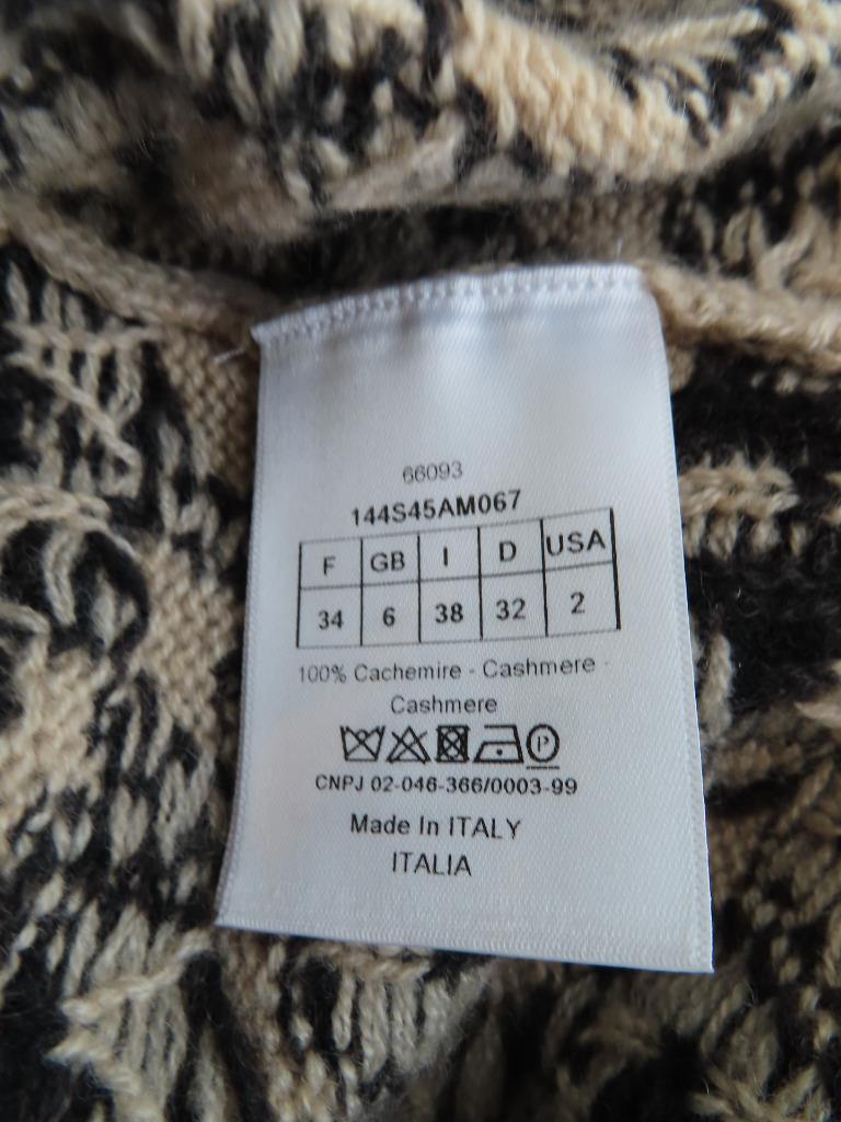 Christian Dior Beige/Brown Leopard Print Long Sleeve … - Gem