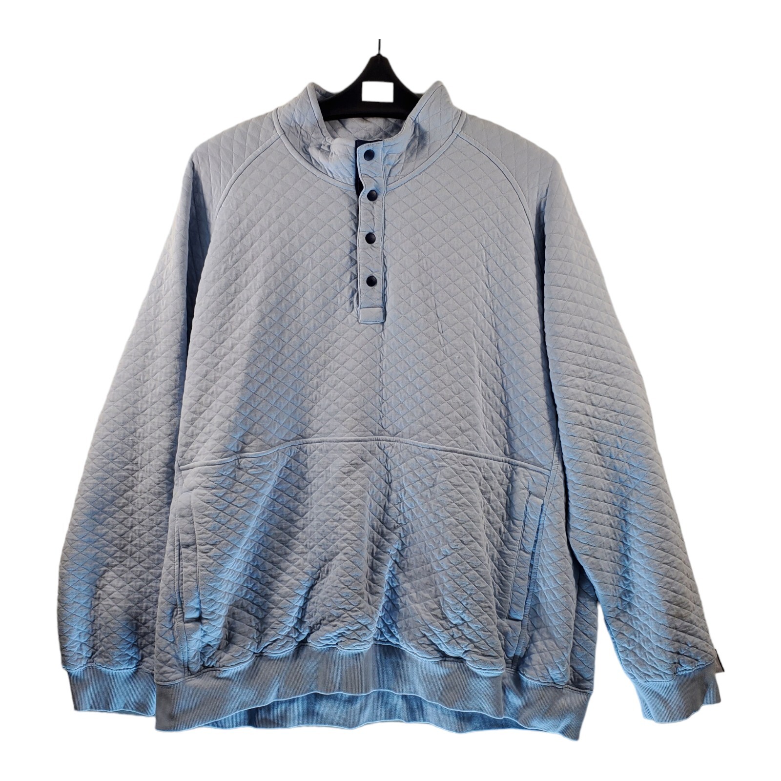 Lands End Quilted Puffer Pullover Light Blue XXL 50-52 - Gem