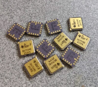 Lot Of Ten(10) - SNJ54HC 245FK TI CERAMIC GOLD LCC MICROCIRCUIT | eBay