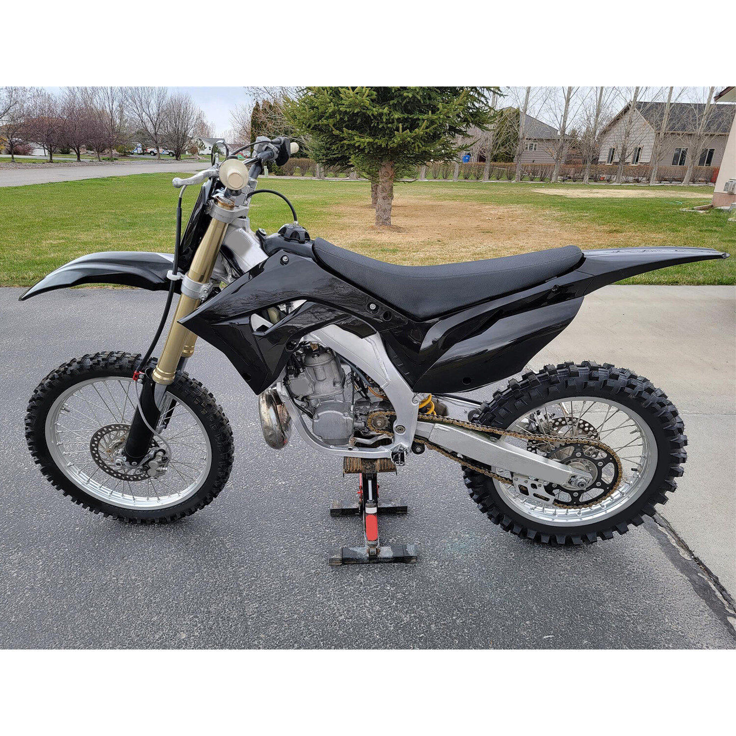 9Pcs Restyle Black Plastic Kit For Honda CR125R CR250R 02-07 Body Work ...