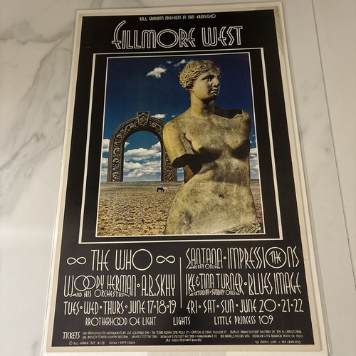 Vintage THE WHO BG 178 FILLMORE Concert Poster 1969 DAVID SINGER BILL ...