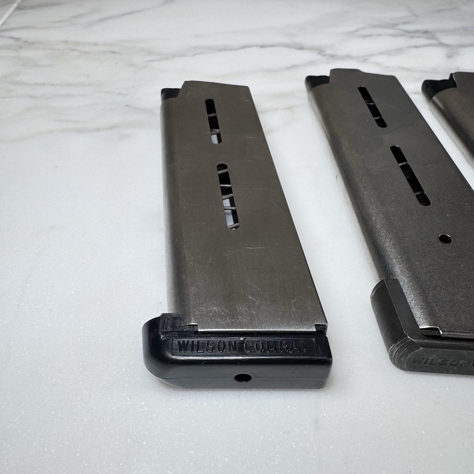 Lot of 3 Wilson Combat 1911 Magazines .45 ACP Steel + Polymer Base ...