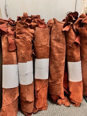 5 Hides Of Bison Skin Leather Hide / 16 To 18 sqft / Soft Tanned / No ...