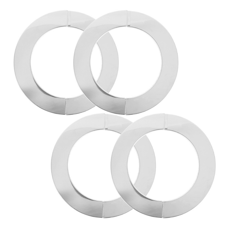 4pcs Stainless Steel Wall Split Flange: Pipe Decorative Cover Water ...