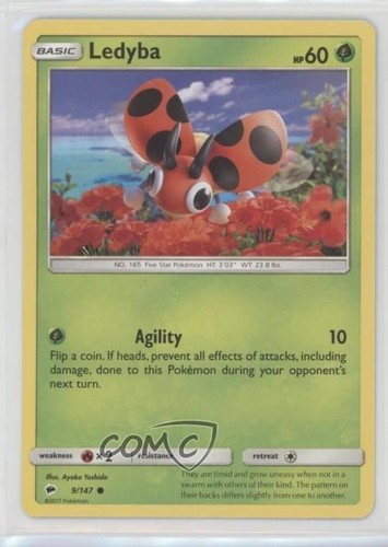 Ledyba Pokemon Sun & Moon Burning Shadows #9 | eBay