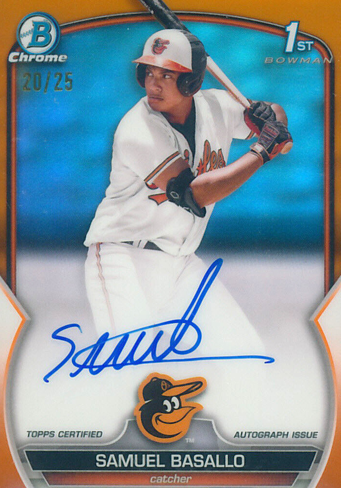 2023 Bowman Chrome - Prospect Autographs Orange Refractor #CPA-SB ...