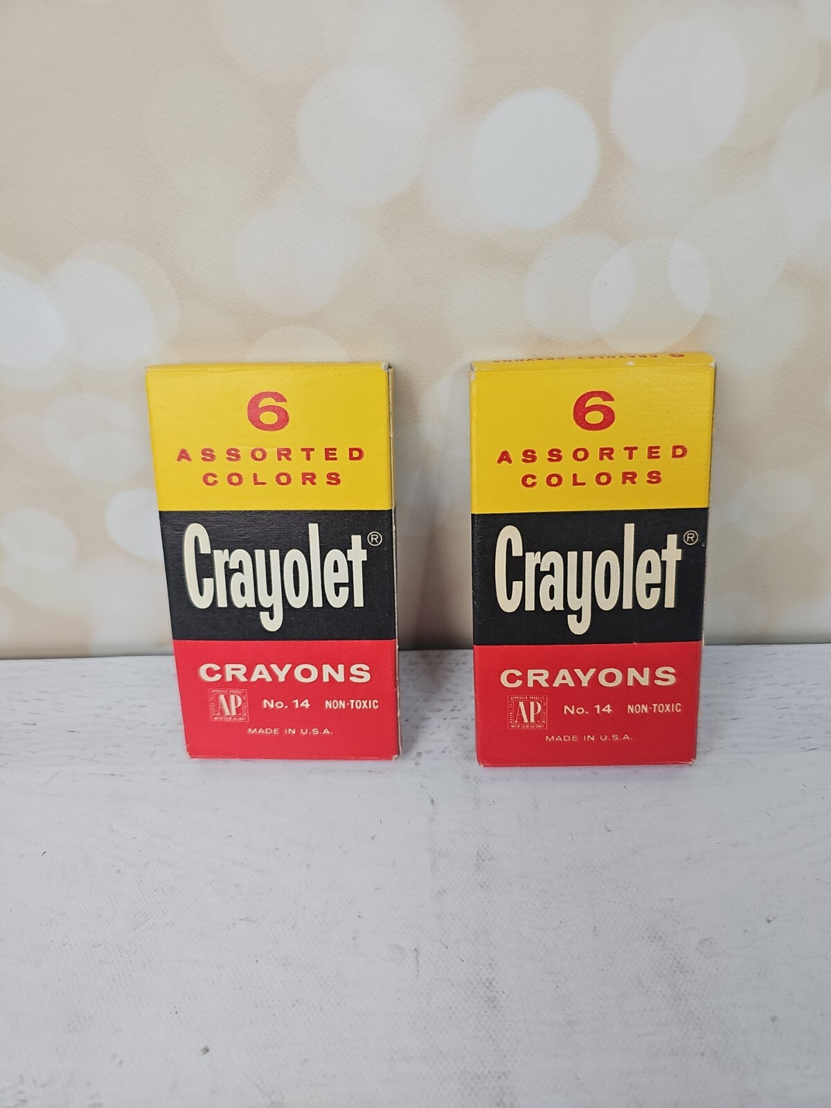 Two Vintage Crayolet #14 Original 6 Crayons - Unused in Box, Made in ...