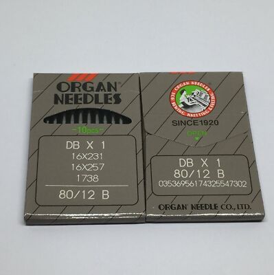 16x257, 16X231, DBX1, 1738 Size 12/80 BALL POINT Sewing Machine Needles ...