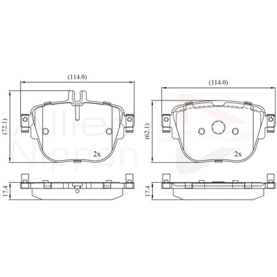 Brake Pads Set For Mercedes E-Class C238 E 350 d Rear 0004206200 ...