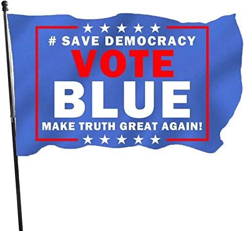 Save Democracy Vote Blue 2024 Flag Anti Republican Anti Trump Flag ...