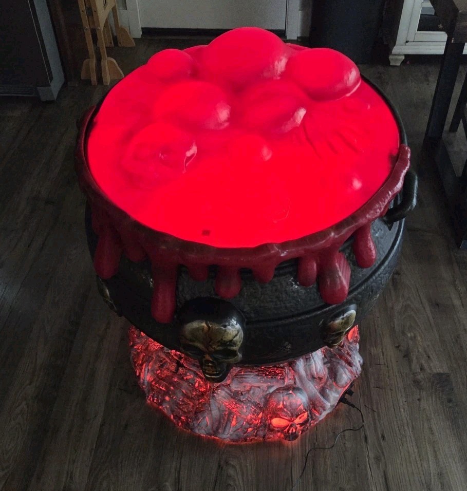 Home Accents 2.5 ft. Giant LED Oozing Cauldron Halloween Prop Sounds ...
