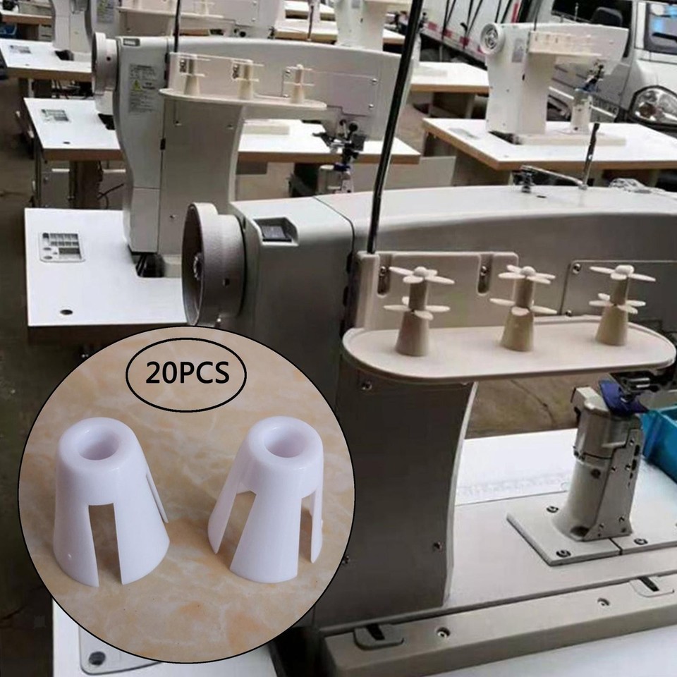 20x Coil Claw Thread Spool Cone Holder for Overlocker Serger White ...