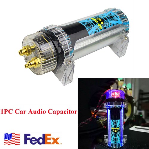 9.0 Farad Capacitor Car Audio Digital Voltage Power Subwoofer Modified ...
