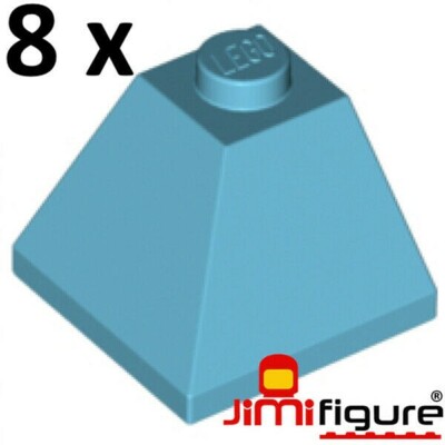 NEW 8 x LEGO Slope 45 Degree 2x2 Double Convex Corner Medium Azure 3045 ...