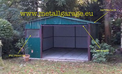 4x5 Blechgarage Stahlkonstruktion Fertiggarage Metallgarage LAGERRAUM ...