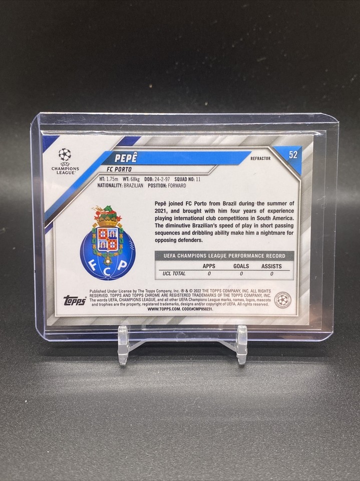 Pepe 2021-22 Topps Chrome UEFA UCL Silver Refractor RC Rookie FC Porto ...
