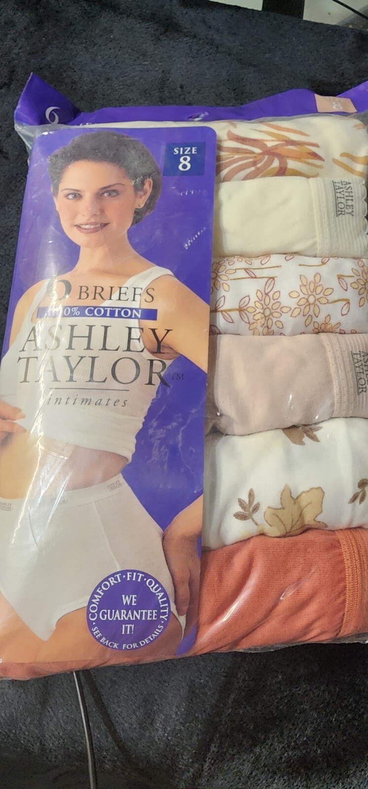 NEW SEALED 6 Vintage Ashley Taylor INTIMATES COTTON BRIEFS SIZE 8 ...