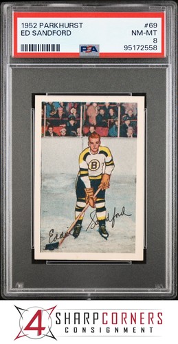 1952 PARKHURST #69 ED SANDFORD BRUINS POP 14 PSA 8 | eBay