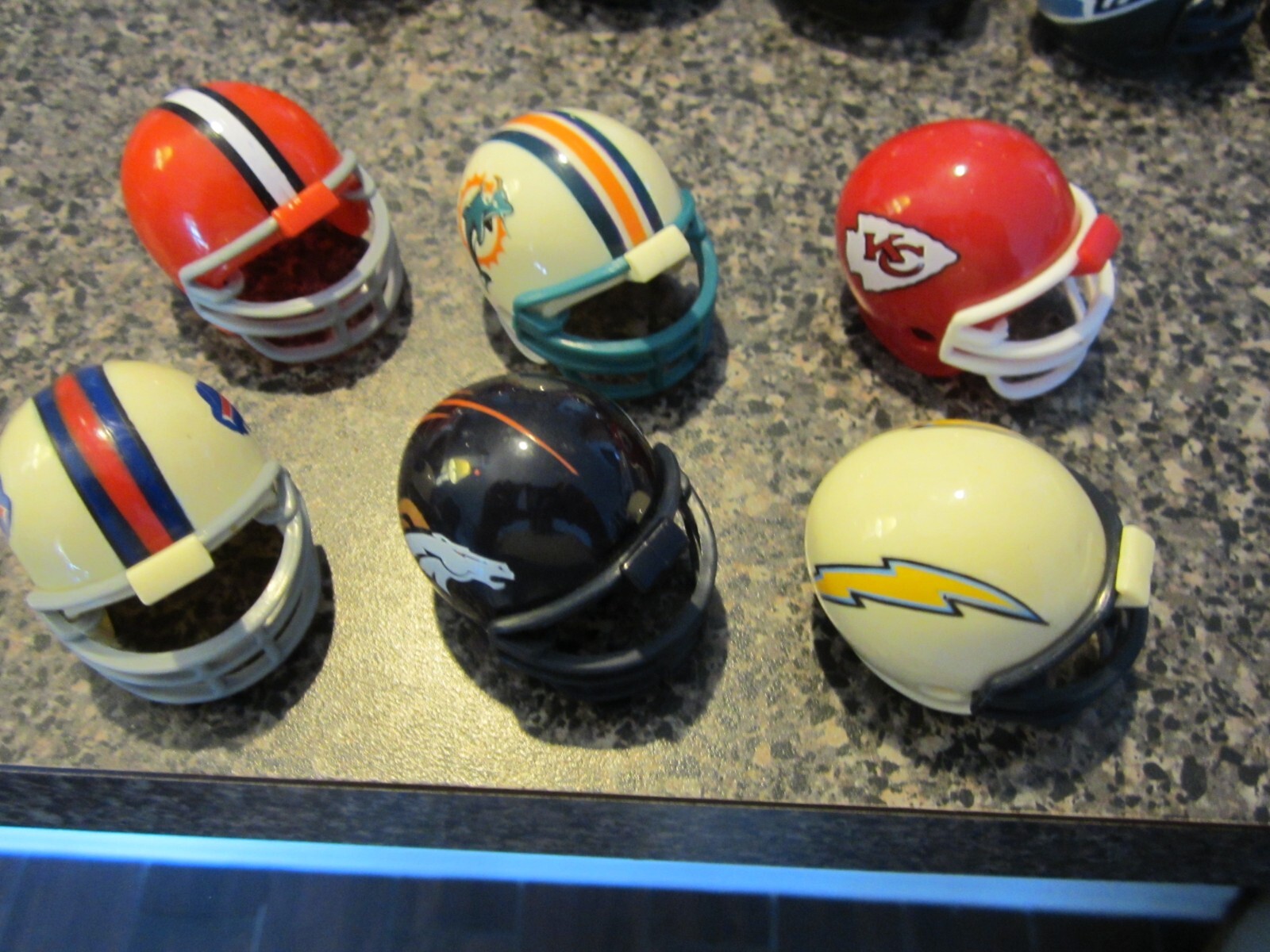 AFC NFL Mini Football Helmets Lot - Bills, Chargers, Chiefs Dolphins | eBay