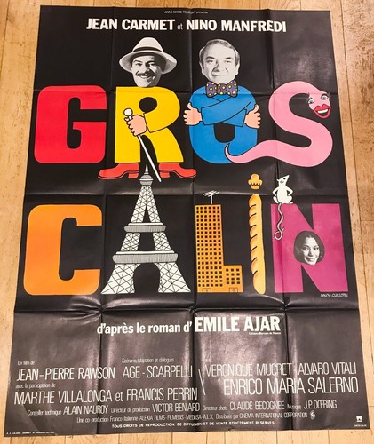 GROS CALIN Affiche cinéma 120x160 RAWSON, JEAN CARMET, NINO MANFREDI ...