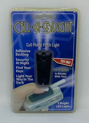 CELL A BRIGHT CELL PHONE FLASH LIGHT BRIGHT LED ADHESIVE BACKING PHONE ...