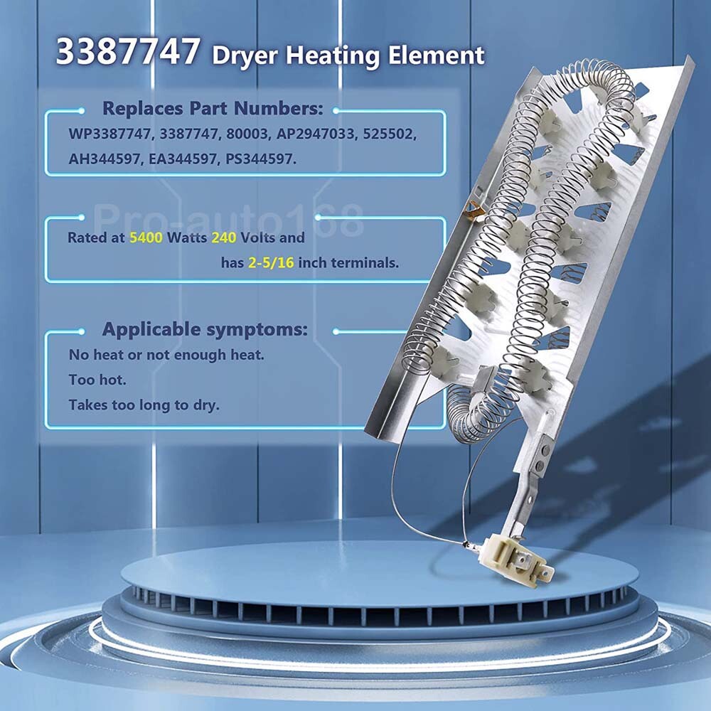 Heater Heating Element Kit 3387747 For Kenmore Elite HE4 Whirlpool ...