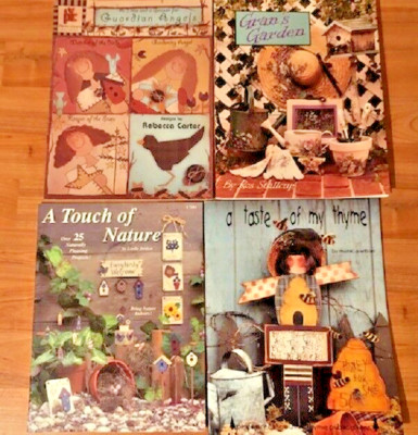 4 tole books-TOUCH OF NATURE-GUARDIAN ANGELS-GRANS GARDEN-TASTE OF ...
