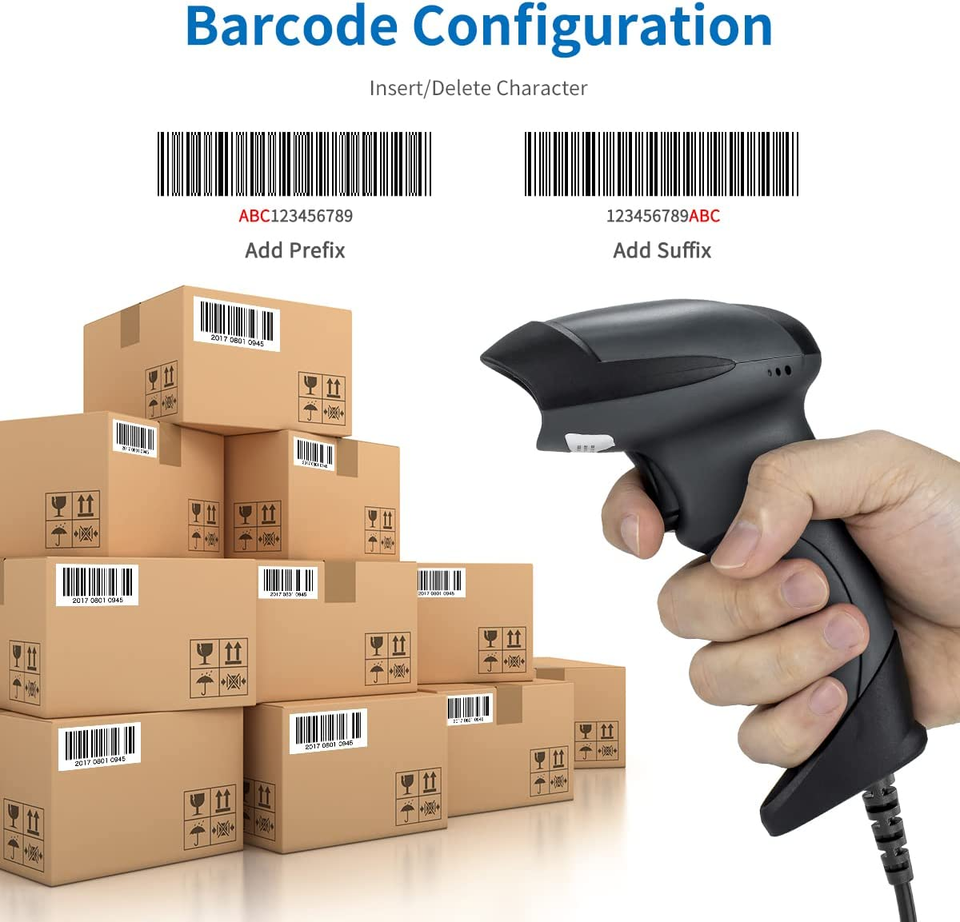 Lettore Codici Barcode Scanner Bar Code Reader a Barre Universale Laser ...