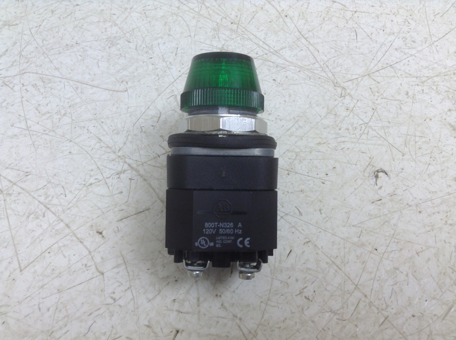 Allen Bradley 800T-P16G Green Illuminated Pilot Light 800TP16G 800T Ser ...