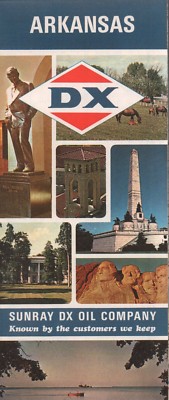 1966 Sunray DX Road Map: Arkansas NOS | eBay