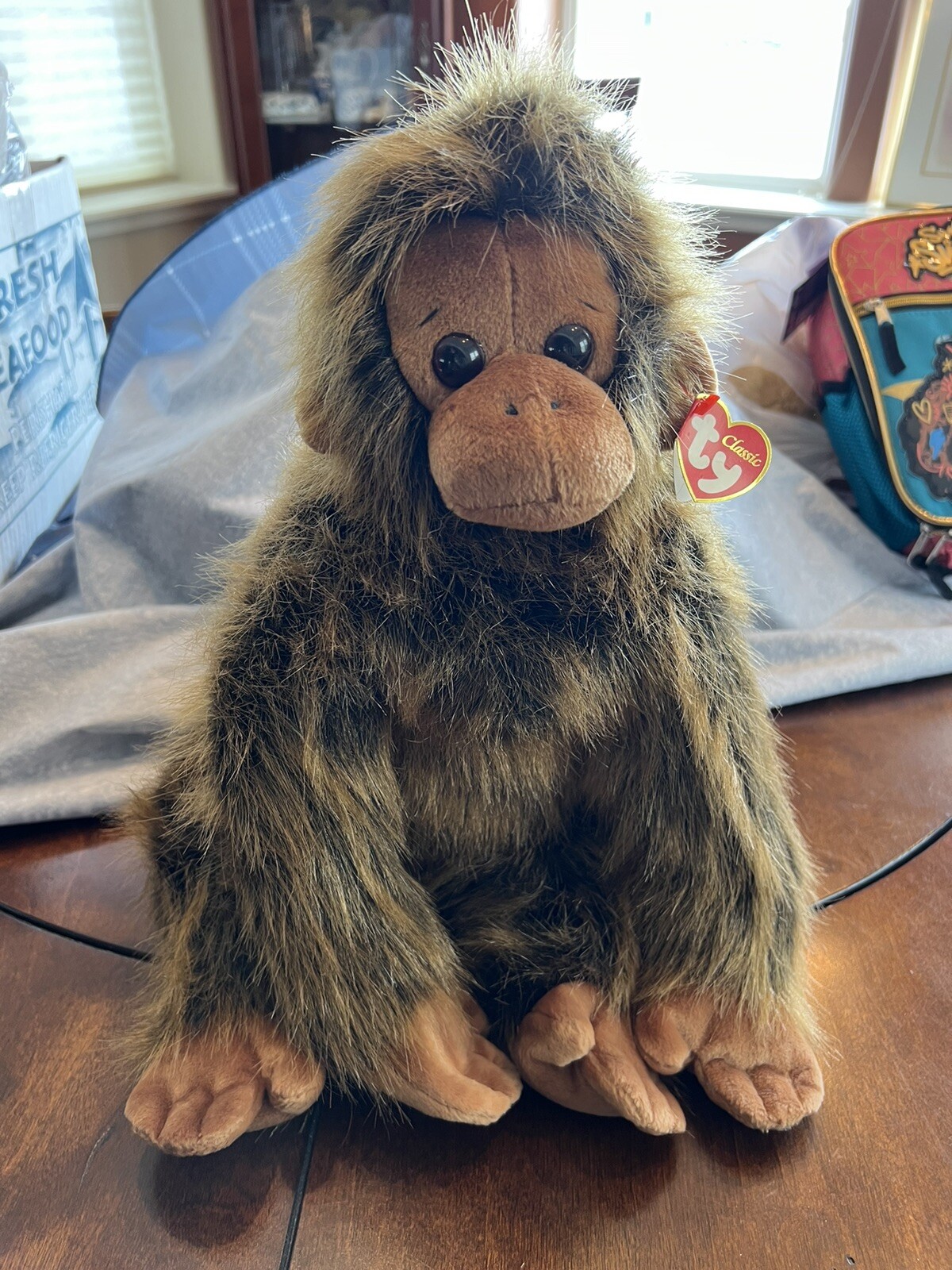 Ty Classic Jake Monkey Orangutan Brown Plush Stuffed Animal 16" 1999 ...