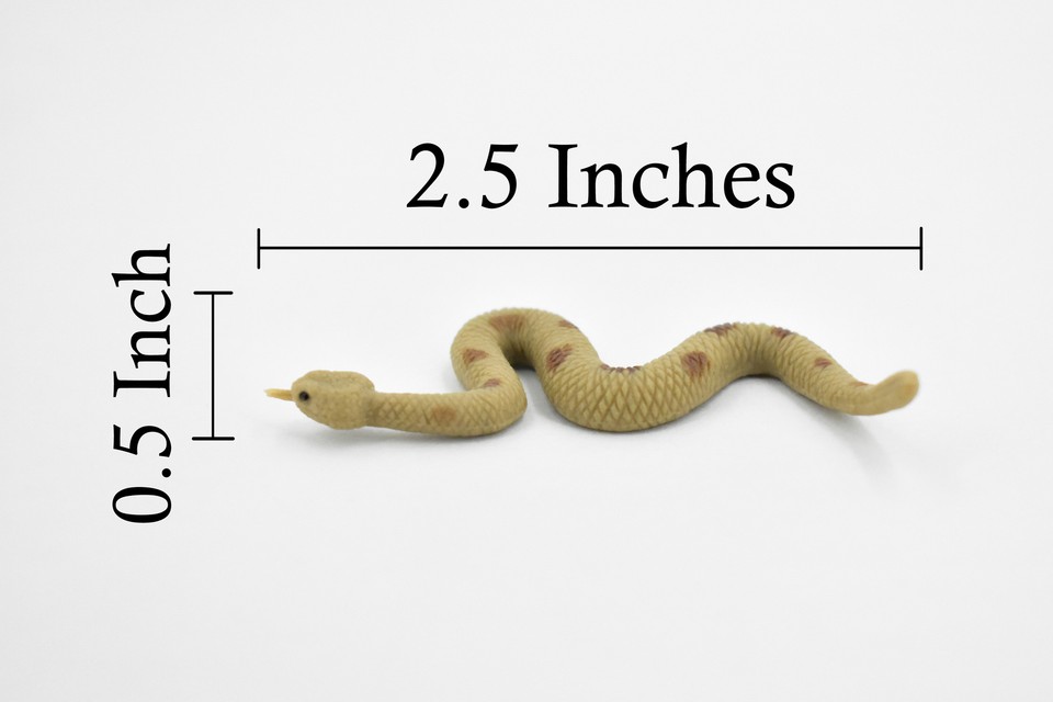 Rattlesnake, Rubber Snake, Realistic Hand Painted Toy Model 2 1/2 ...