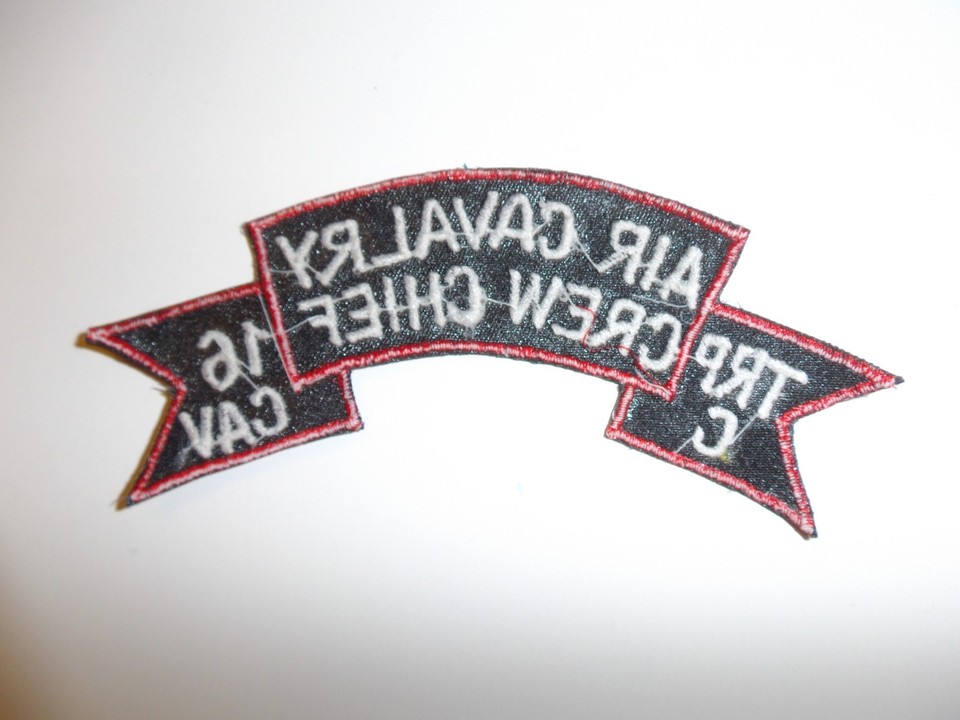 e1118 US Army Vietnam TRP Troop C 16 CAV Air Cavalry Crew Chief tab ...