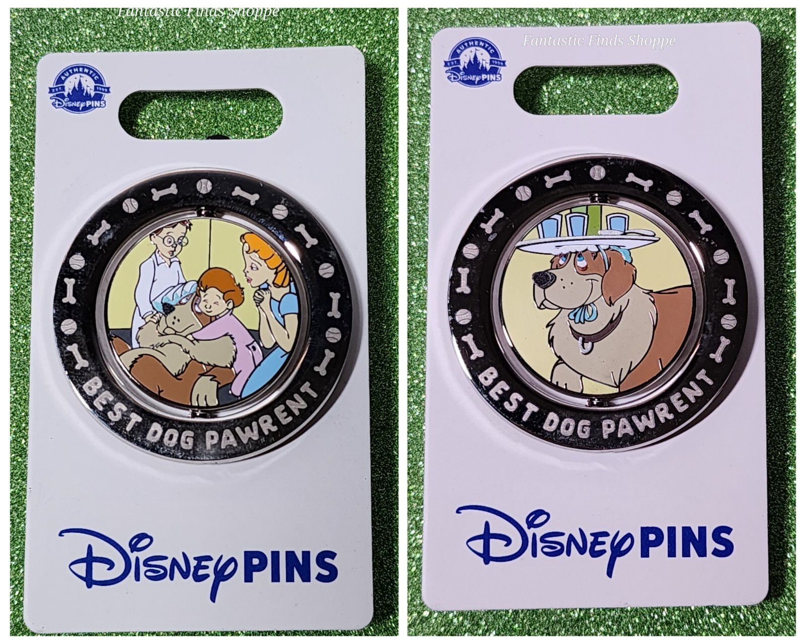 Disney Best Dog Pawrent The Darling Family & Nana Peter Pan Spinner Pin ...