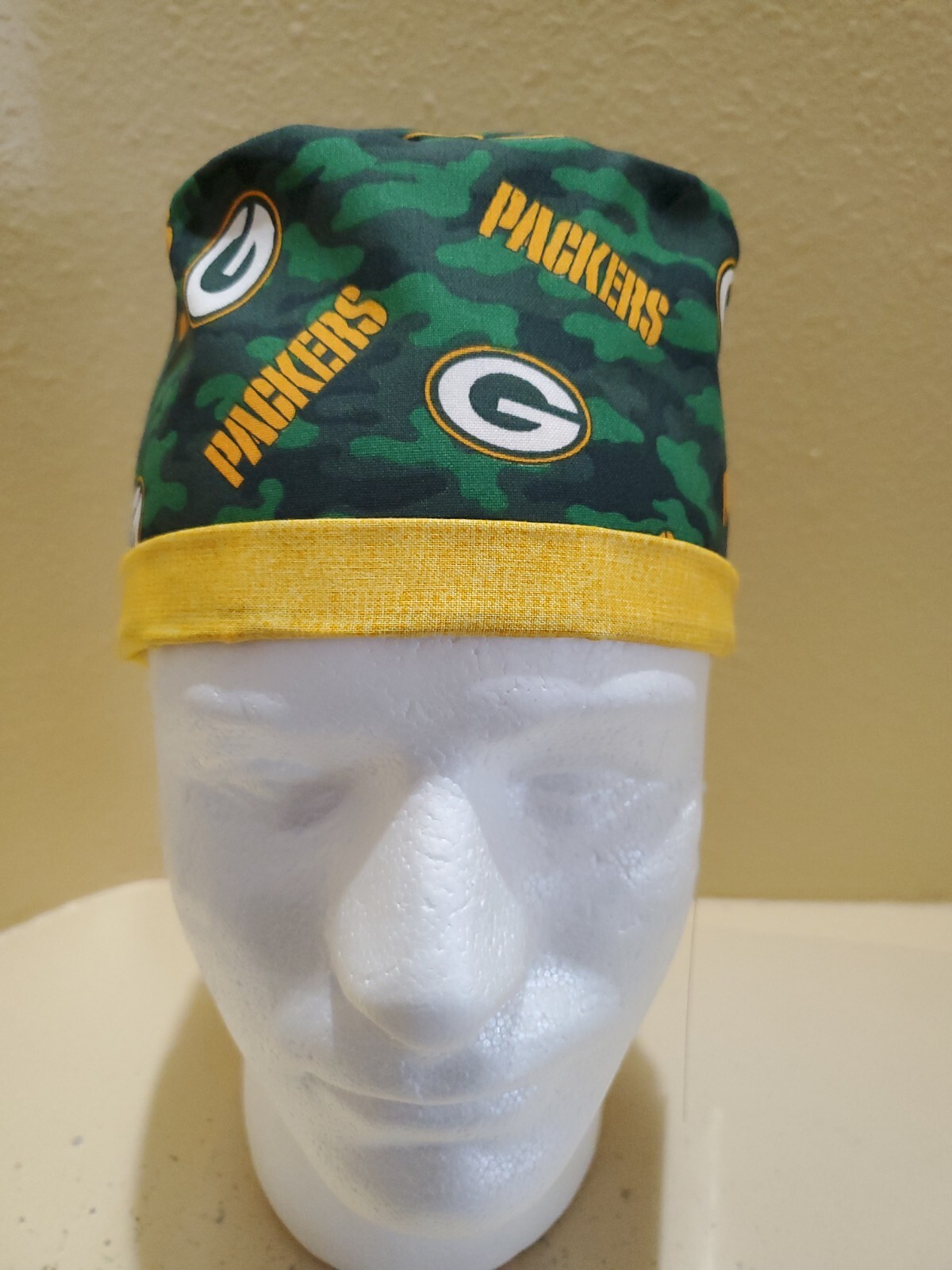 Green Bay Packers (camo) NFL Men's Skull/Chemo Surgical Scrub Hat/Cap ...
