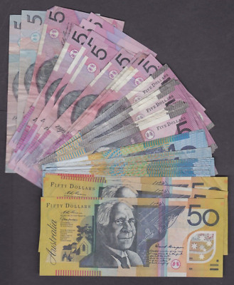 [CIR 48 Notes] Australia Polymer Notes AUD 475, 50x3, 20x1, 10x17, 5x27 ...