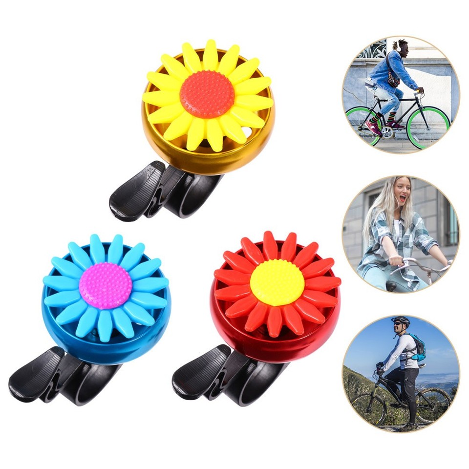 3Pcs Bike Bell Loud Sunflower Bike Bell Ring Bike Clear Sound Bell Ring ...