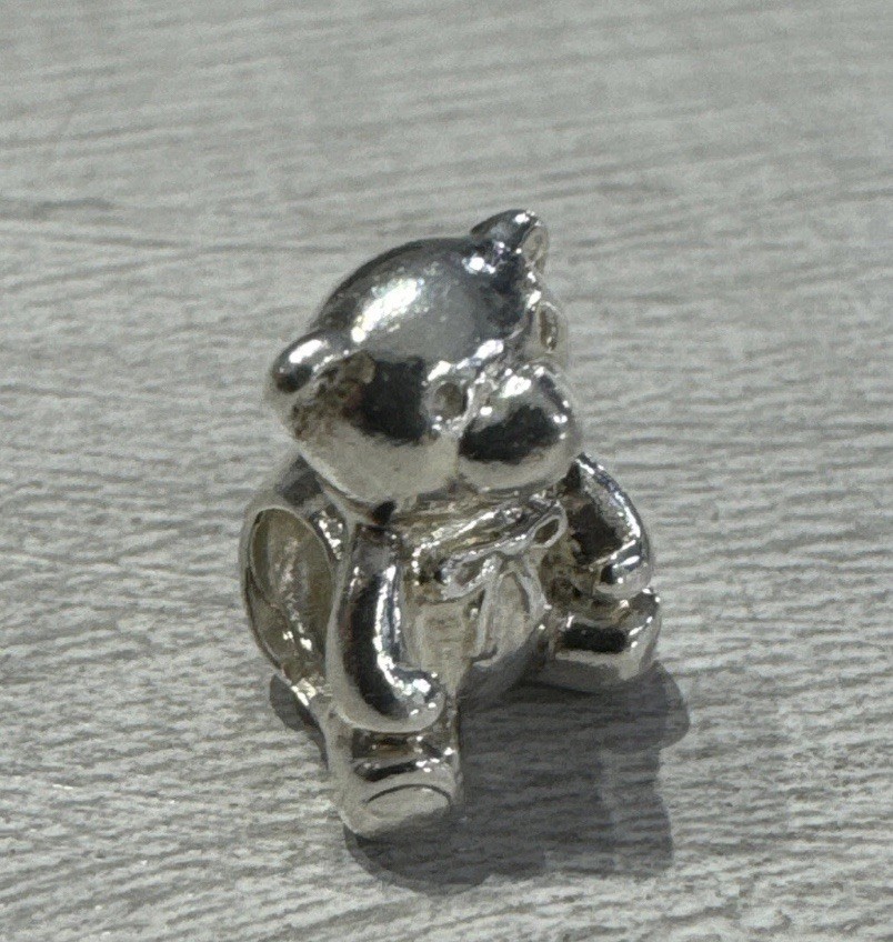925 Sterling Silver TRUTH Teddy Bear Bow Charm Bead | eBay UK