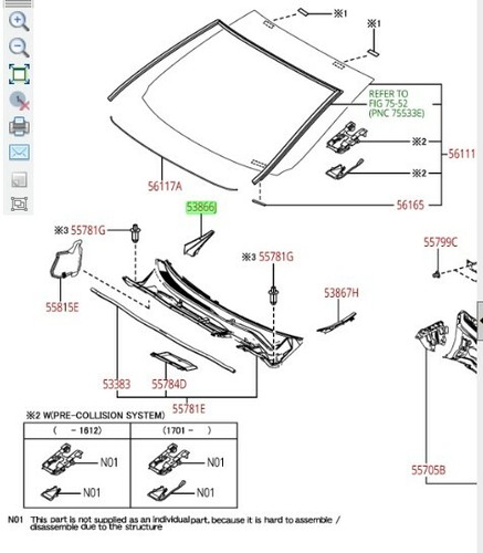 13-18 RAV4 NEW GENUINE TOYOTA RIGHT FENDER TO COWL HOOD SIDE SEAL 53866 ...