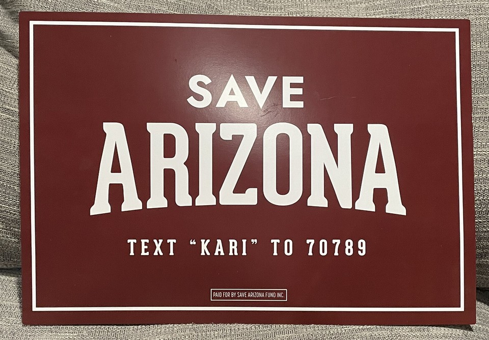 Signed Kari Lake Campaign Placard Arizona Governor Election Rare Sign ...